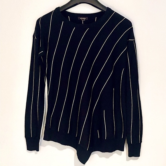Kerisma | Sweaters | Kerisma Long Sleeve Asymmetrical Black And White ...